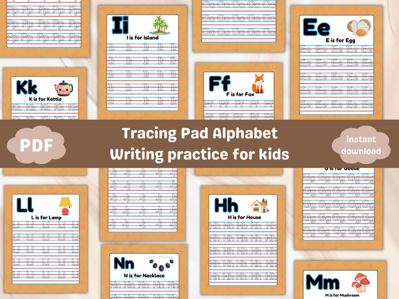 Tracing Pad Alphabet Letters: Uppercase Lowercase and Phonics Fun ...