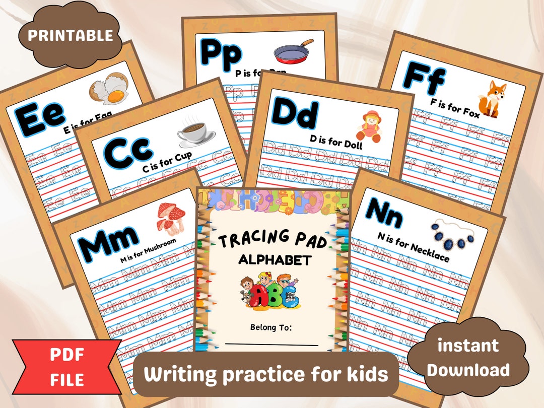 Tracing Pad Alphabet Letters: Uppercase Lowercase and Phonics Fun ...