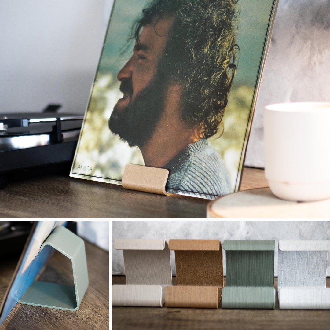 Vinyl Record Stand, Freestanding LP Display, Desk Vinyl Record Stand ...