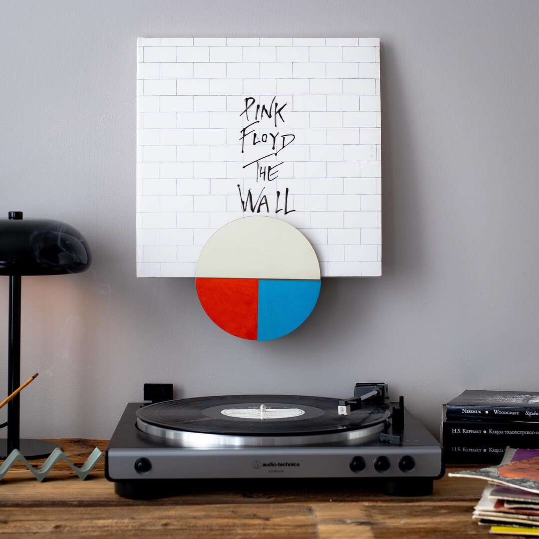 Vinyl Record Holder, Wall Mount - OTIS - Hand-painted Wooden Vinyl ...