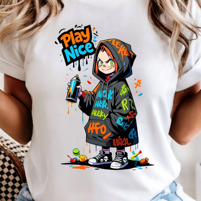 Play Nice Graffiti Kid PNG: Street Art Digital Download - Etsy