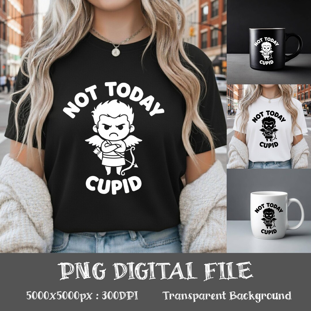 Anger Cupid PNG Anti Valentines Day Sublimation Design Grumpy Love ...