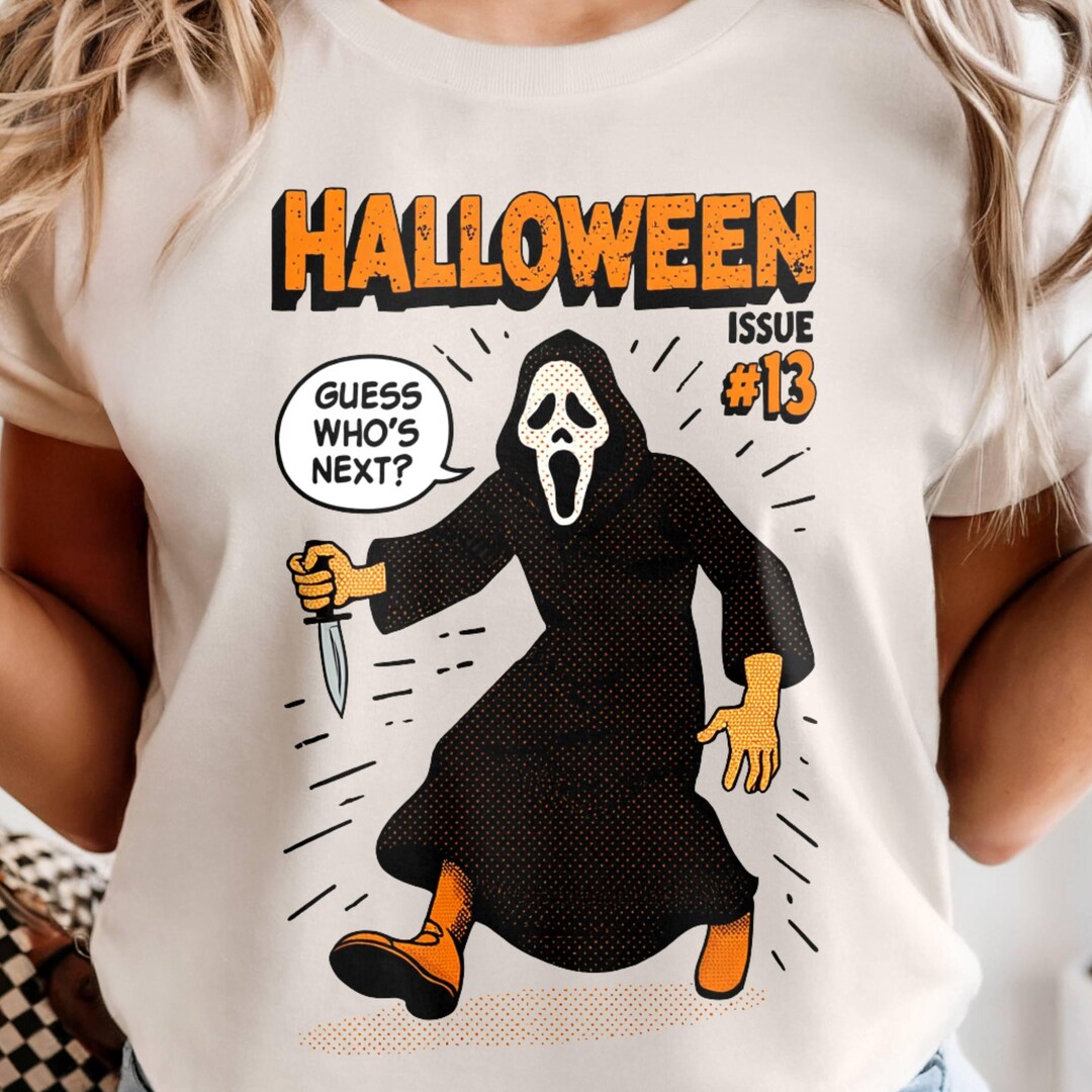 Ghostface Comic Style PNG | Vintage Halloween Issue Horror Clipart - Etsy