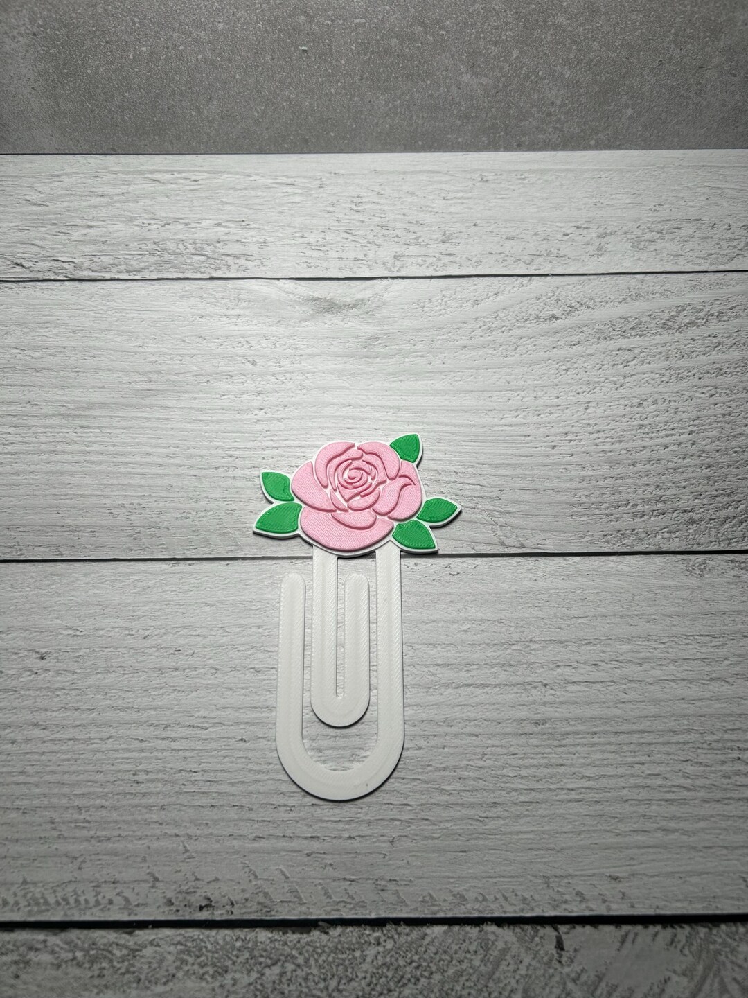 Pink Rose Paperclip Bookmark: 3D Printed Planner and Book Accessory - Etsy