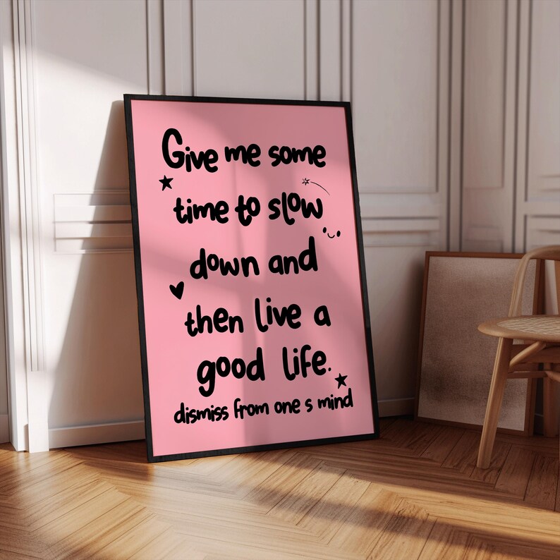 Give Me Some Time Trendy Aesthetic Wall Art, Daily Reminder Affirmation ...