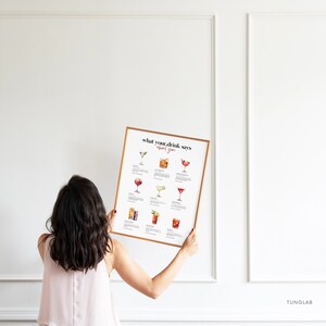 Cocktail Personality Chart Art Print: Humorous Bar Wall Decor (digital ...