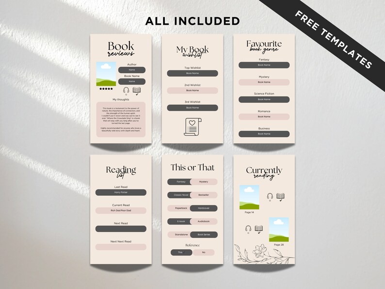 Monthly Book Reading Wrap-up Templates: Editable Digital Planner ...