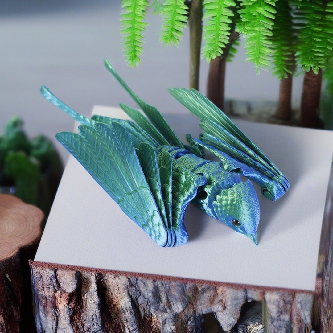 Swallow Articulated Bird Fidget Toy 3D Printed, Extra Large Strong ...