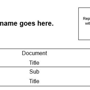 Basic Cover Page Template - Etsy