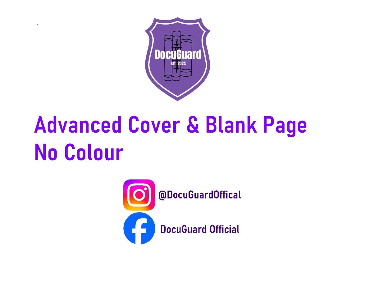 Advanced Cover Page With Blank Page Template - Etsy
