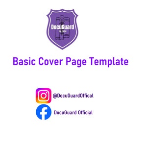 Basic Cover Page Template - Etsy