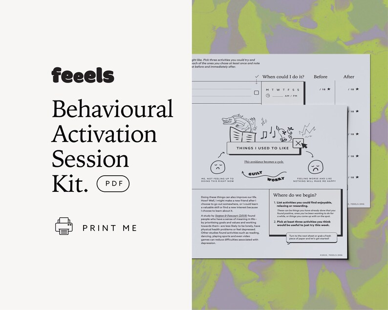 Behavioural Activation Session Kit - Etsy
