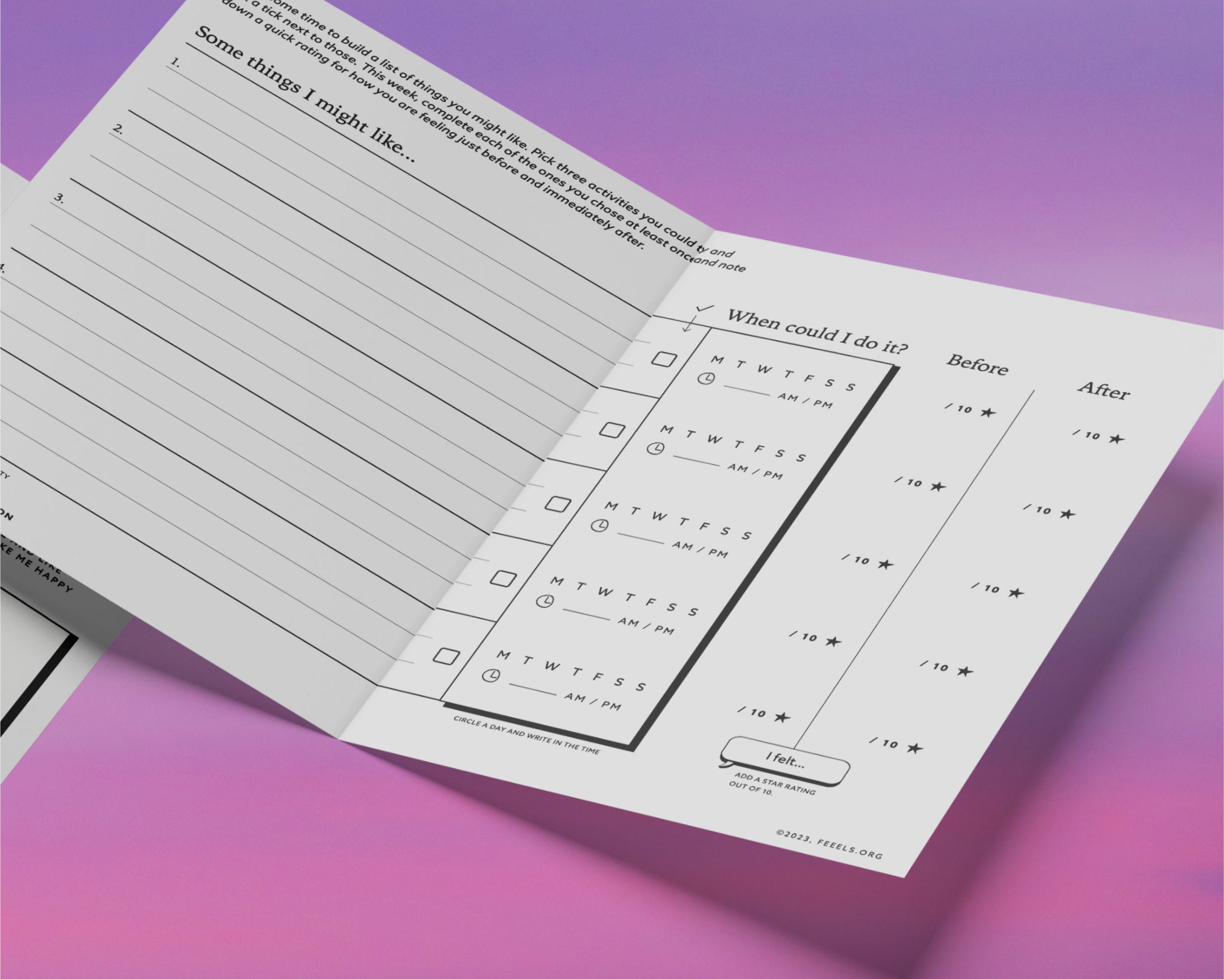 Behavioural Activation Session Kit - Etsy