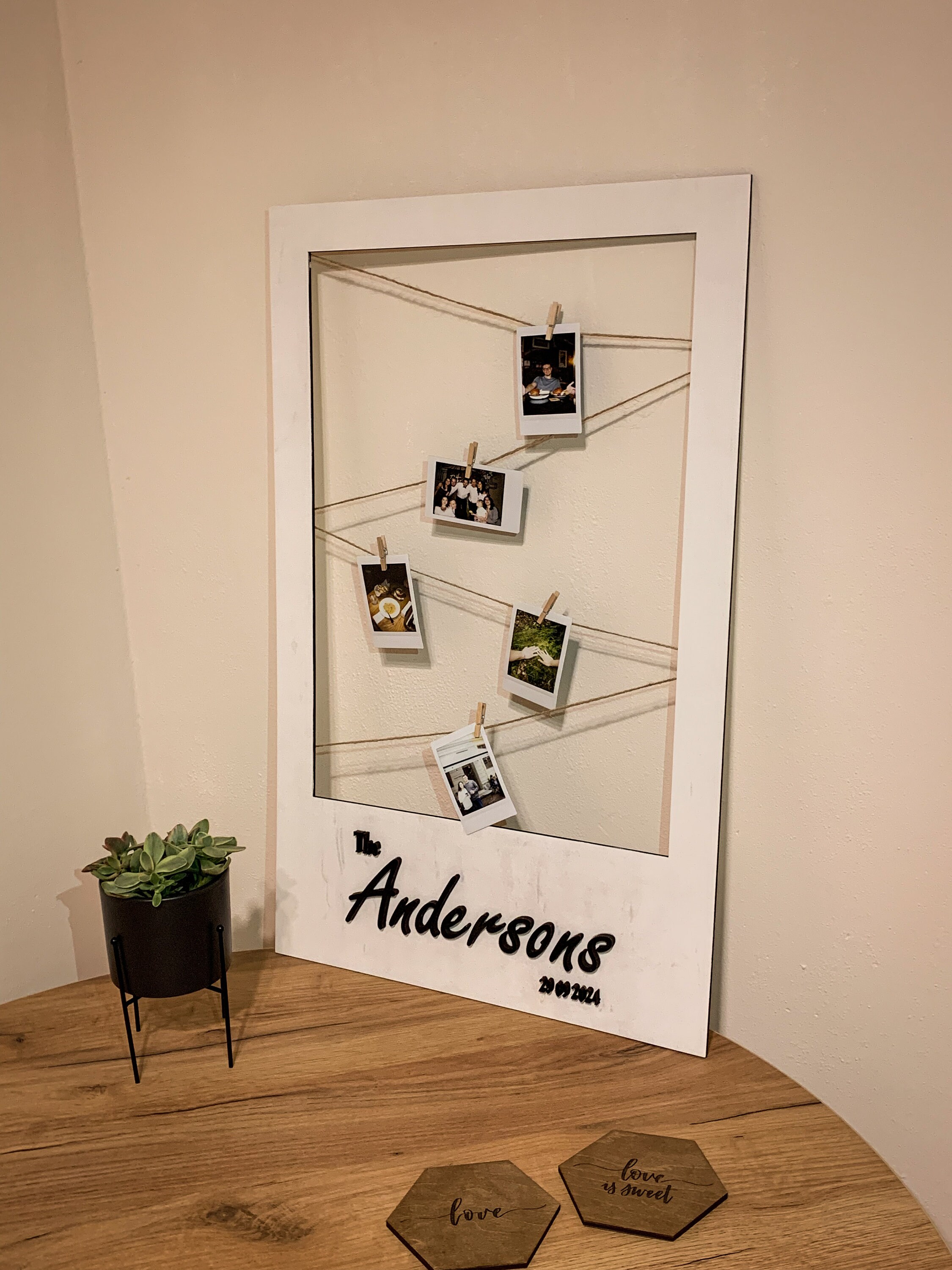 Personalized Wedding Frame, Custom Engraved Wood Picture Frame, Gift ...