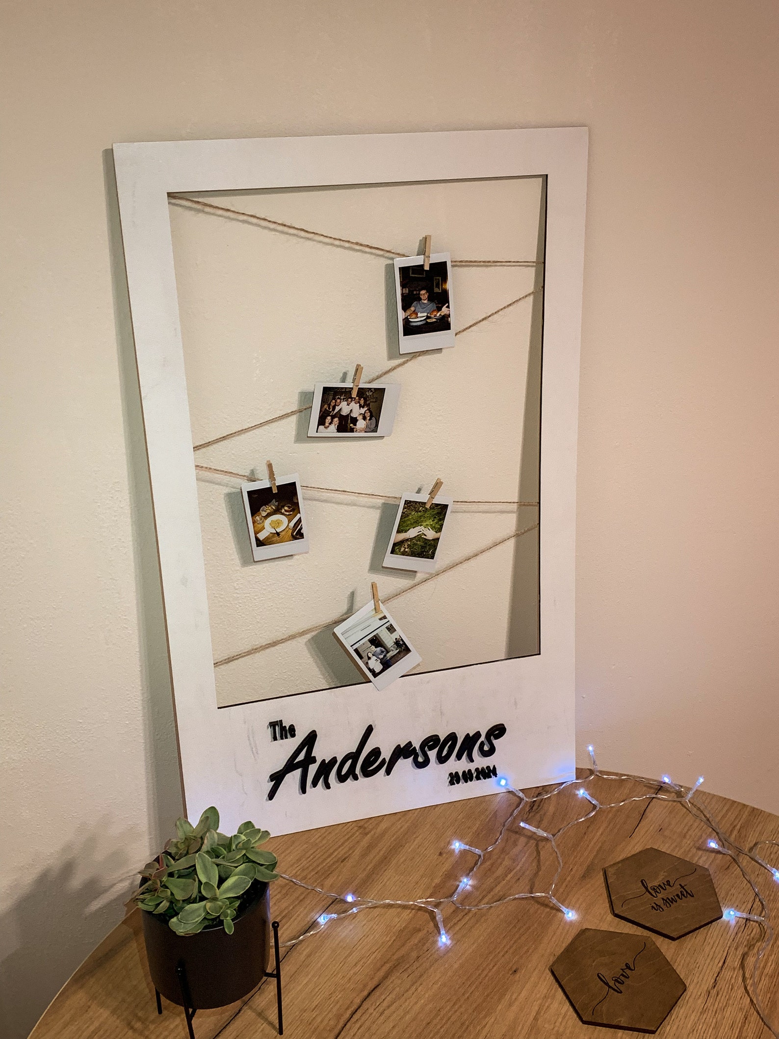 Personalized Wedding Frame, Custom Engraved Wood Picture Frame, Gift ...