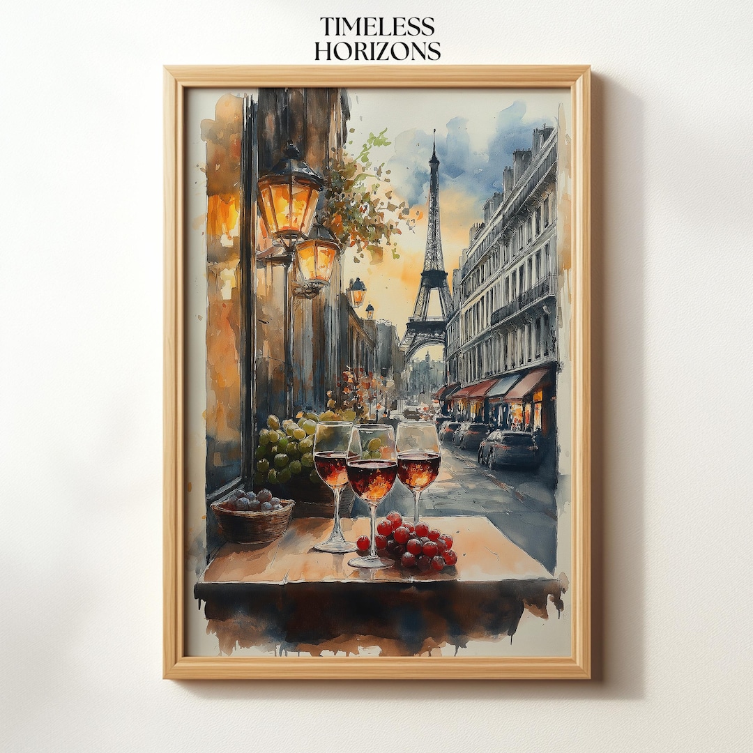 Elegant French Paint Watercolor Painting Paris France Classic Elegance ...