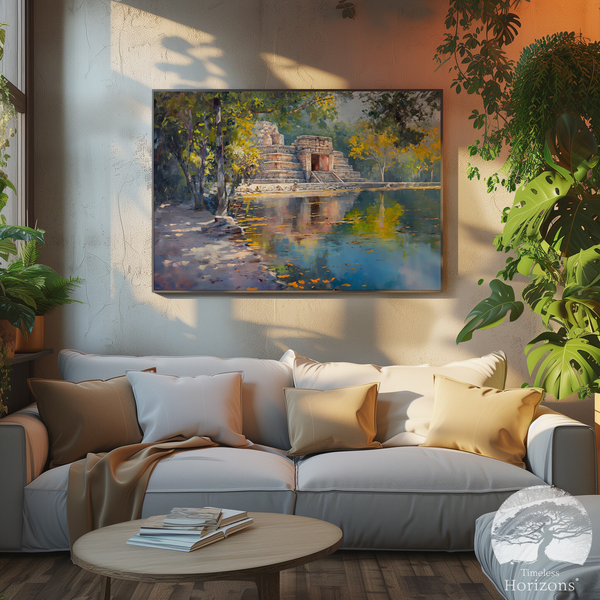 Mexico Original Oil Painting Chichén Itzá Mexico Impressionist Art ...