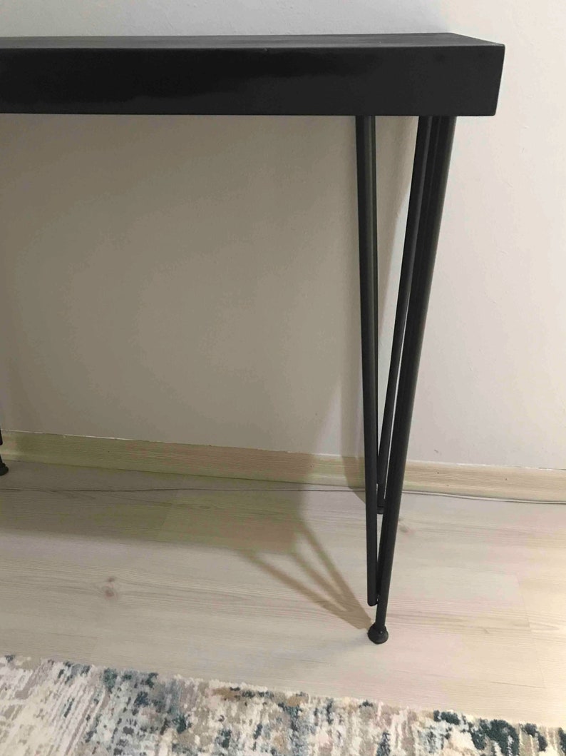 Black Console Table Modern Rustic, Hallway Table Modern Farmhouse ...