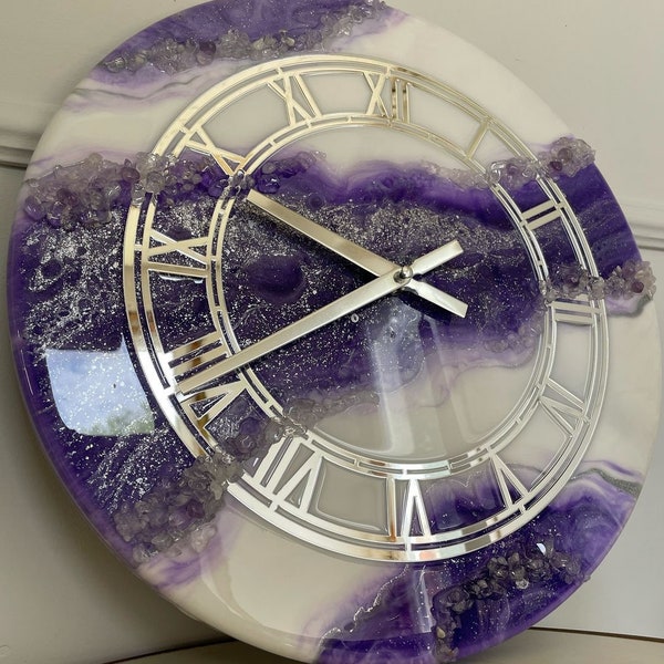 Purple Clock - Etsy