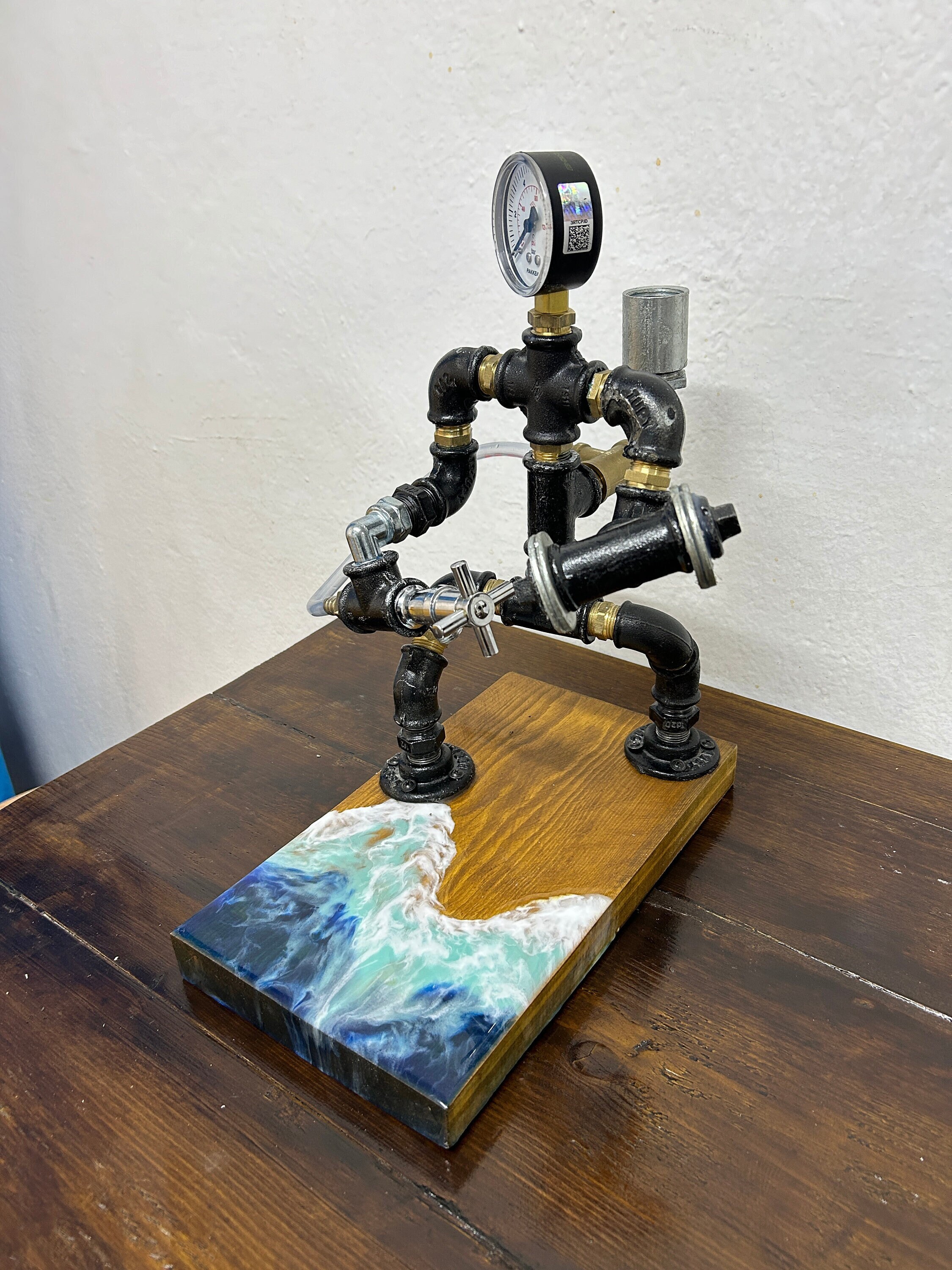 EPOXY Wood Steampunk Water Dispenser for Gym, Beverage Dispenser, Home ...