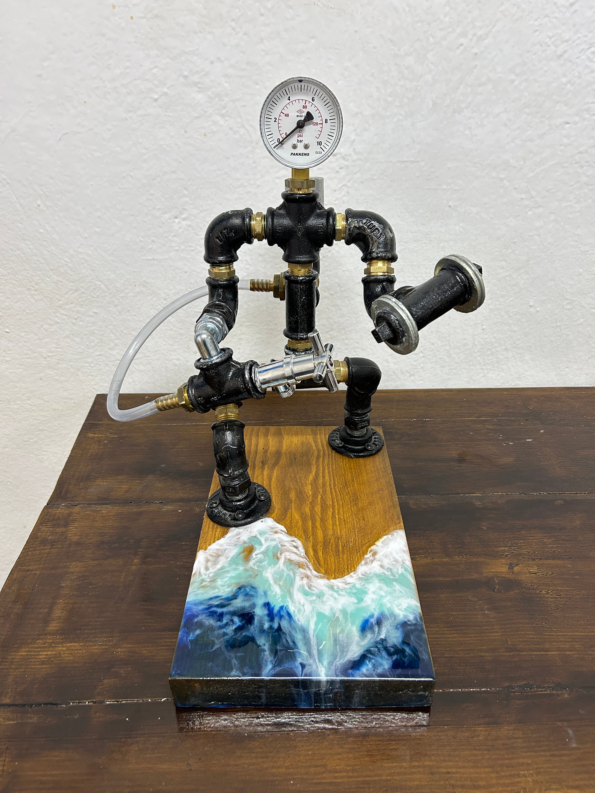 EPOXY Wood Steampunk Water Dispenser for Gym, Beverage Dispenser, Home ...