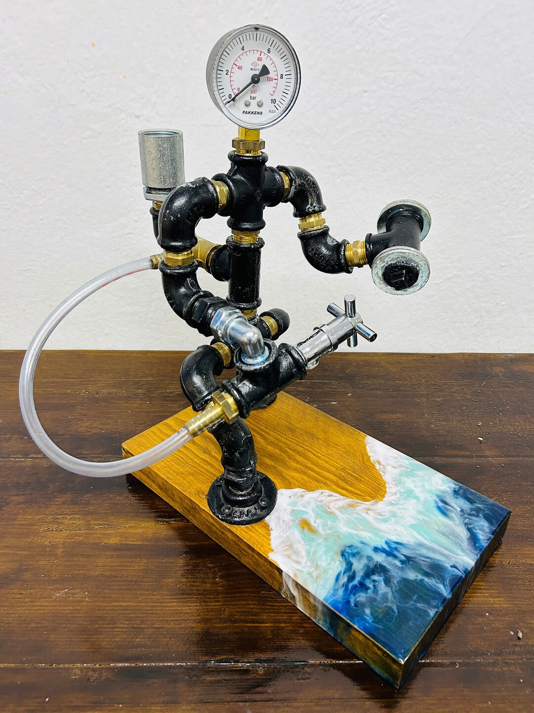 EPOXY Wood Steampunk Water Dispenser for Gym, Beverage Dispenser, Home ...