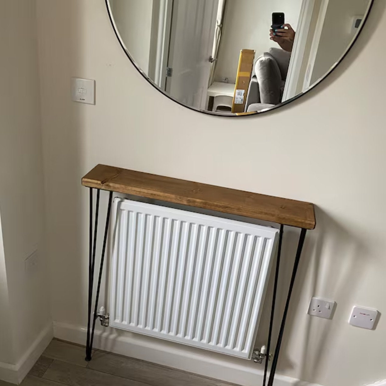 Radiator Shelves, Radiator Cover, Rustic Scaffold Board, Scaffold Board ...