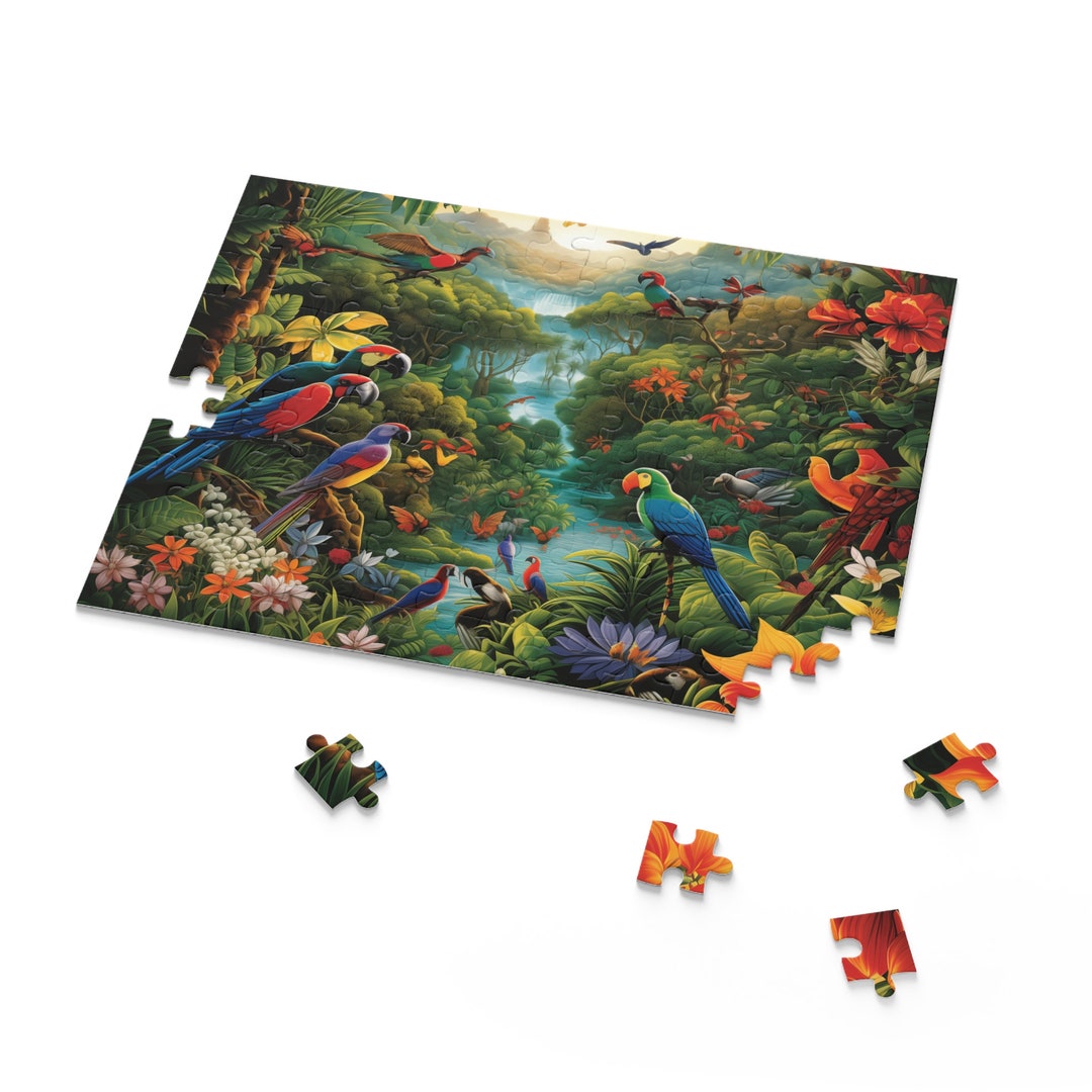 Amazonian Paradise With Papuga Birds Puzzle - Etsy