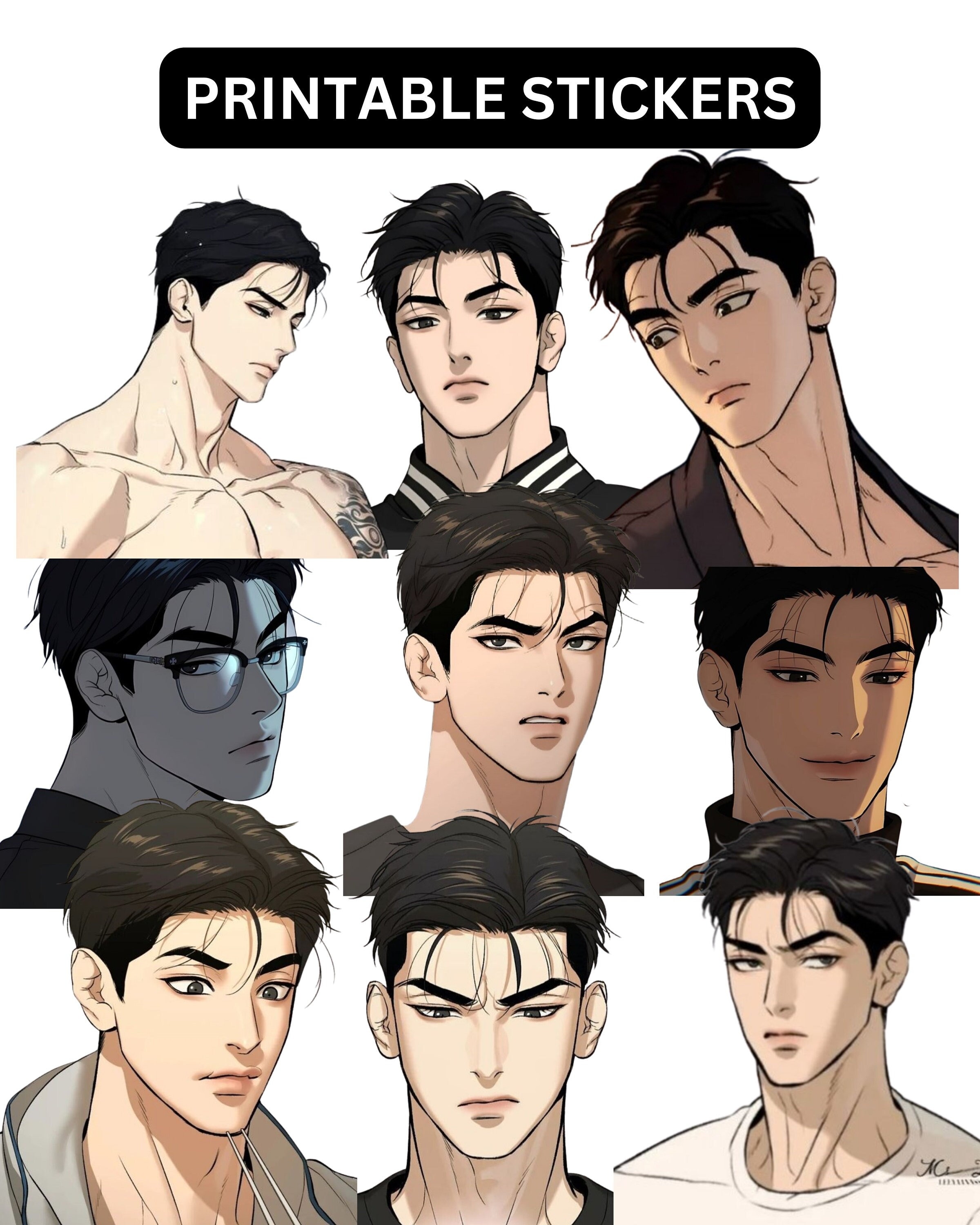 Jinx Manhwa Digital Printable Stickers - Etsy