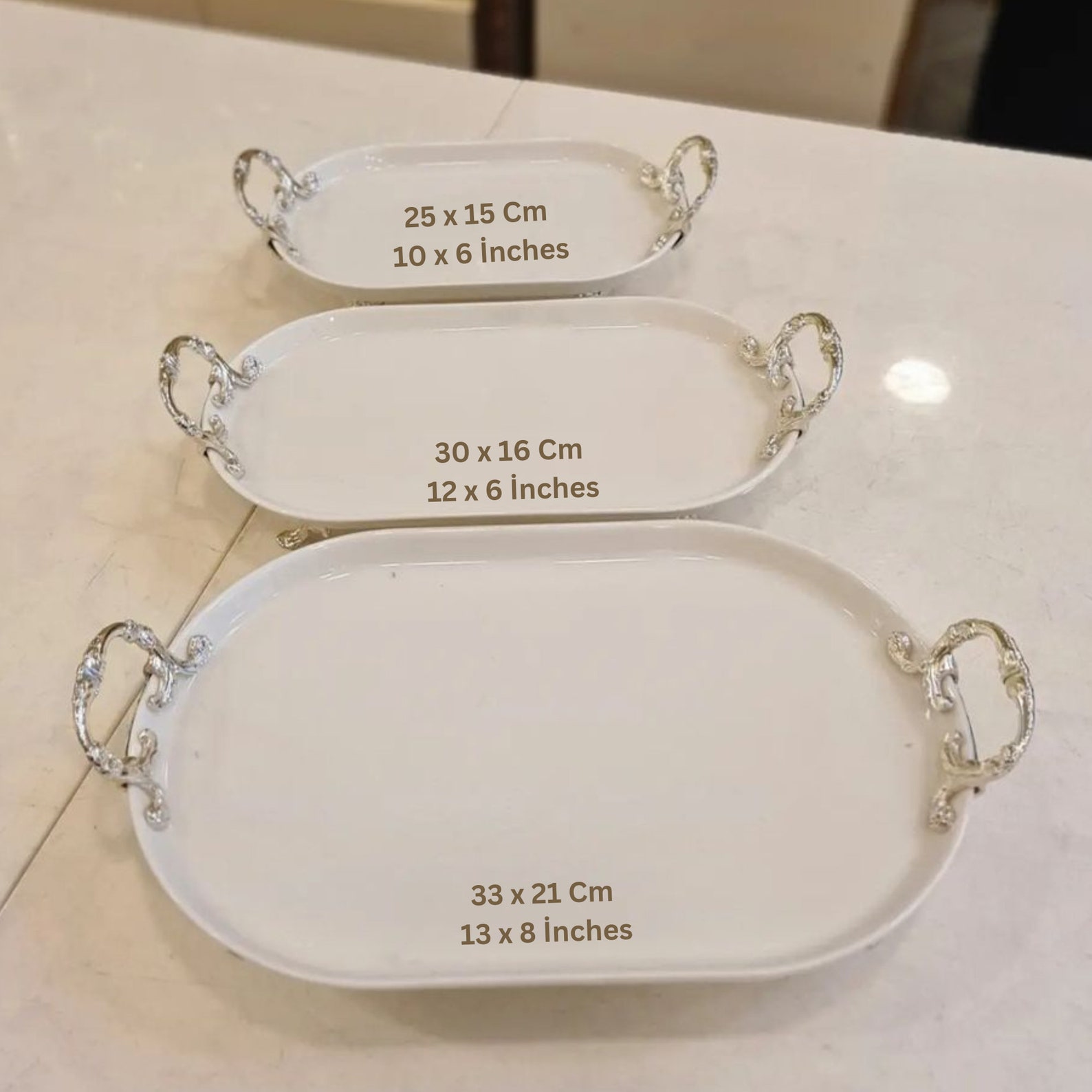 Elegant Gold & Silver Serving Plates Set Elevate Your Dining Experience ...