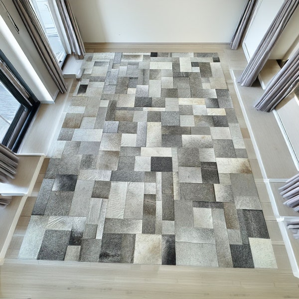 Gray Patchwork Rug - Etsy