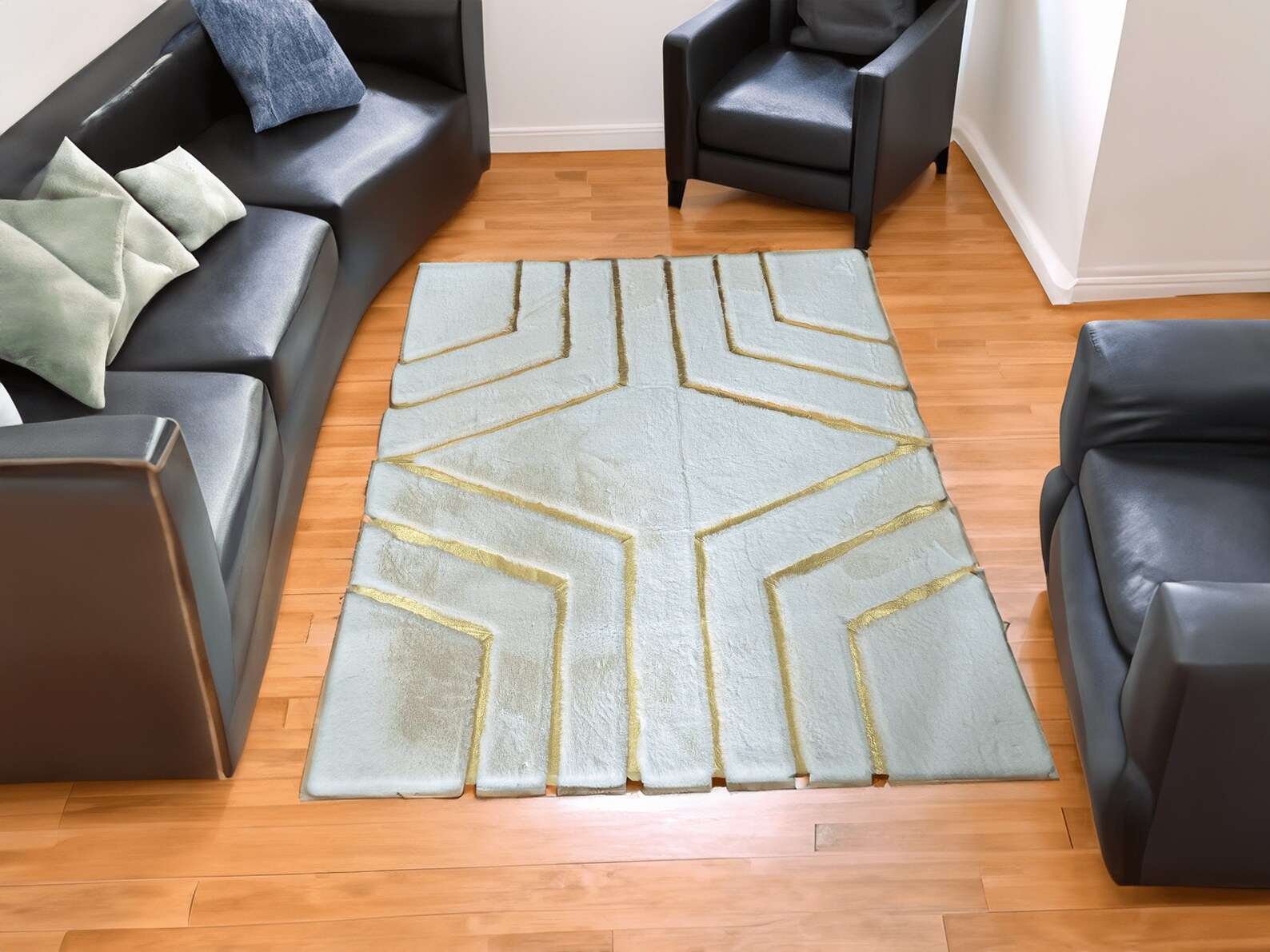 Soft Modern Indoor Shaggy Area Rug for Bedroom Living Room, Home ...