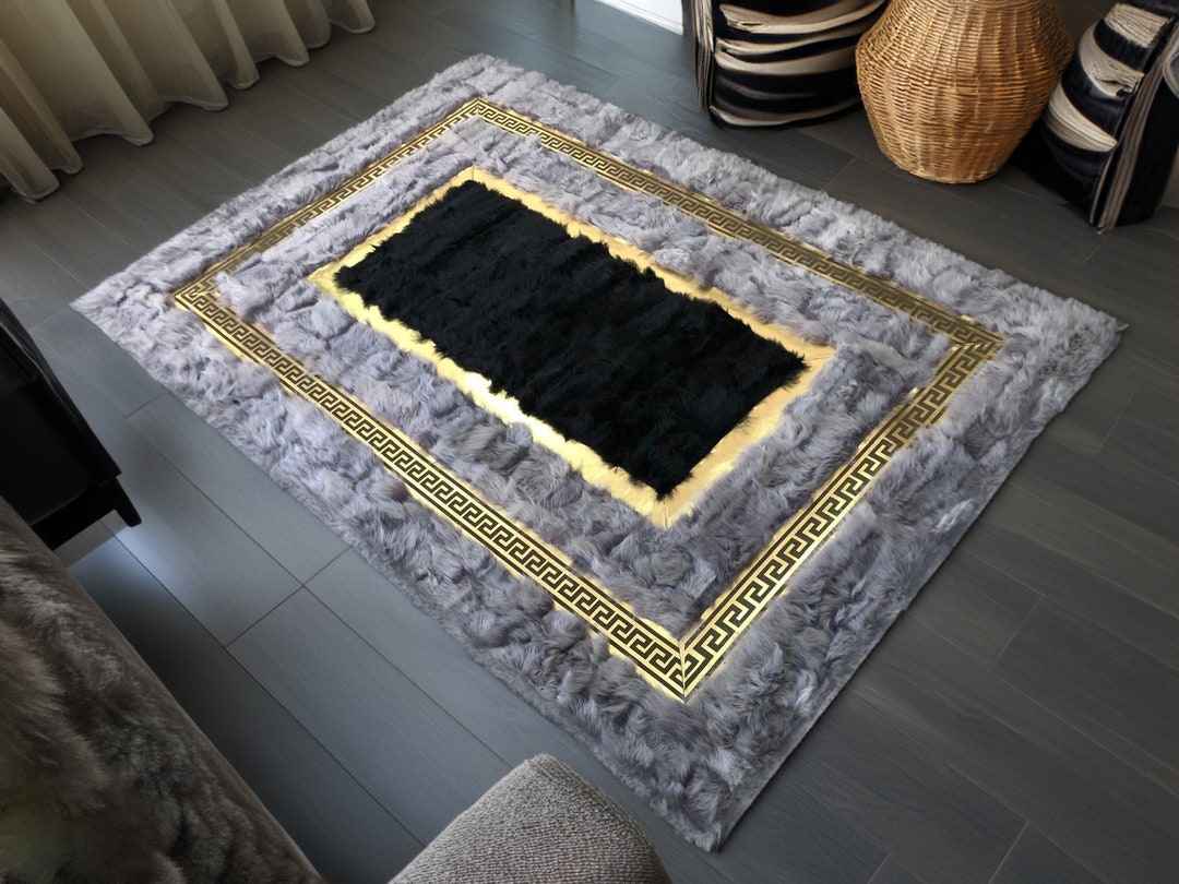 Cozy Sheepskin Area Fluffy Soft Luxury Home Decor 6x8 Patchwork Rug ...