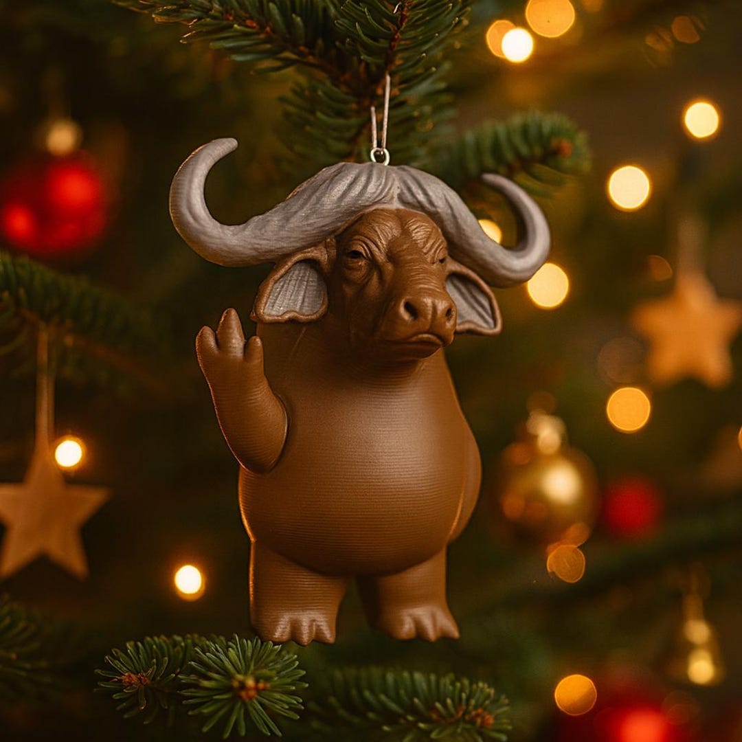 Tree Hanger, Buffalo Middle Finger Statue – 3d-printed Tree Decoration ...