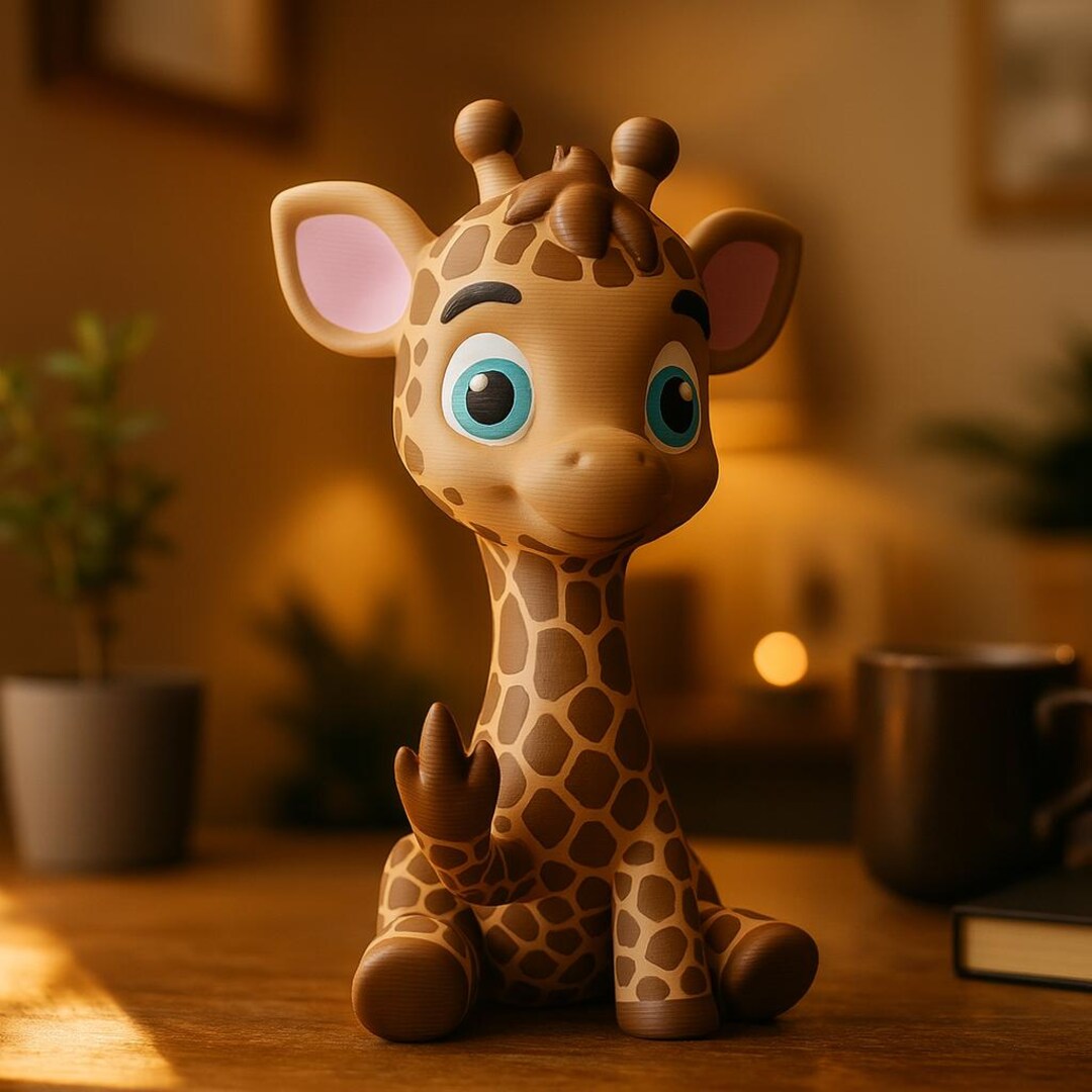 Baby Giraffe Flipping the Middle Finger, 3d-printed Animal Decor, Desc ...