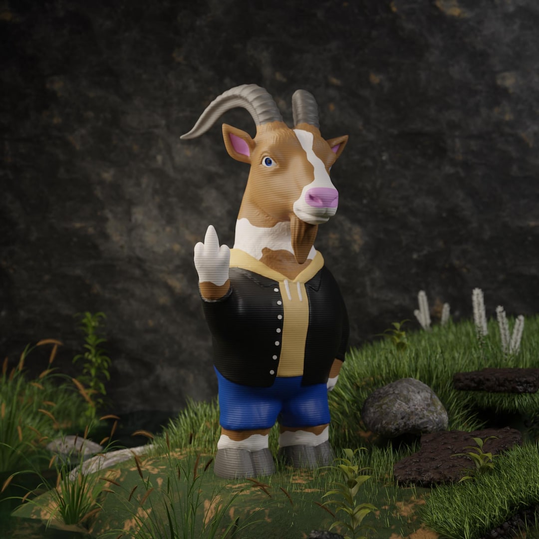 The Goat With Middle Finger – Unique 3d-printed Desk Decor, Quirky Gift ...