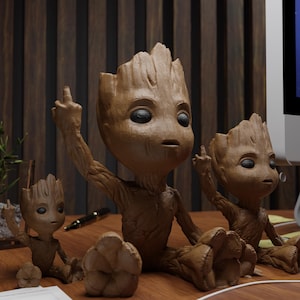 Tree-like Creature Middle Finger Statue – Humorous Decor, Unique Gift ...