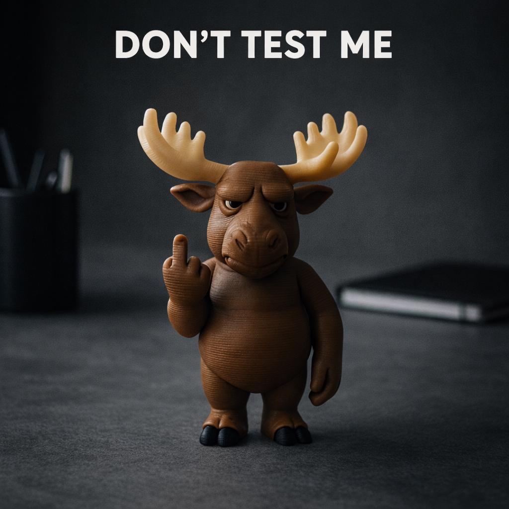 Moose Middle Finger Figurine Funny Desk Decor Rude Gift Gag Gift Office ...