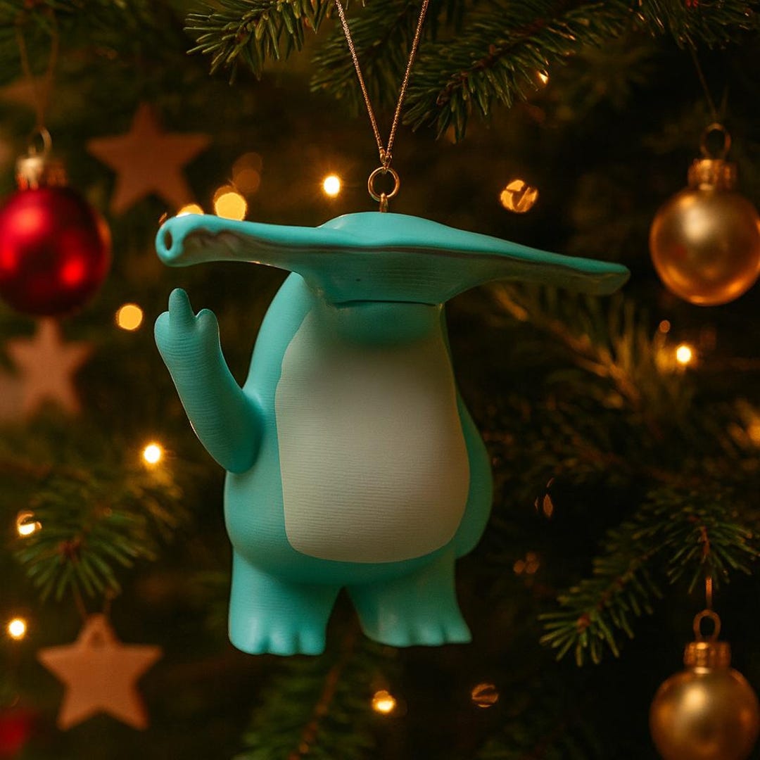 Tree Decoration - Middle Finger Hammerhead Shark Statue – Funny 3d ...