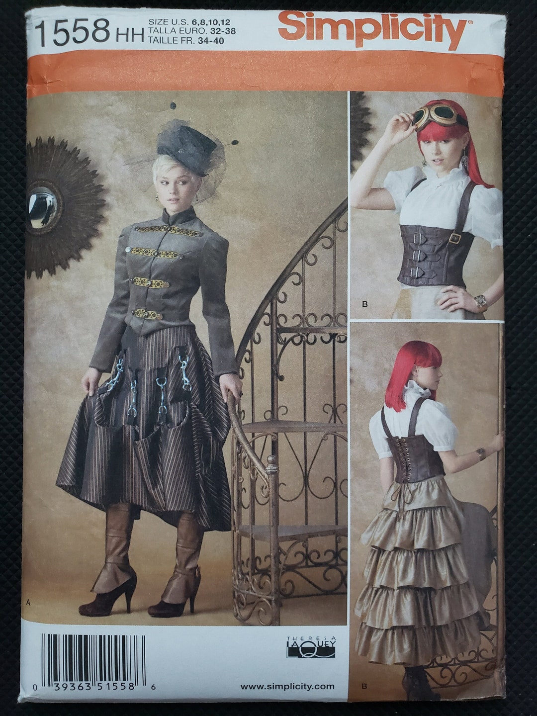 Uncut Simplicity 1558 Women's Steampunk Halloween and Cosplay Costume ...
