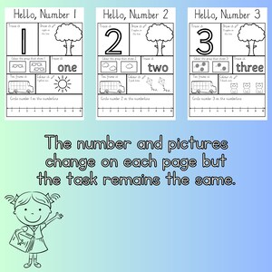 Numbers Booklet Numbers 1-10 - Etsy