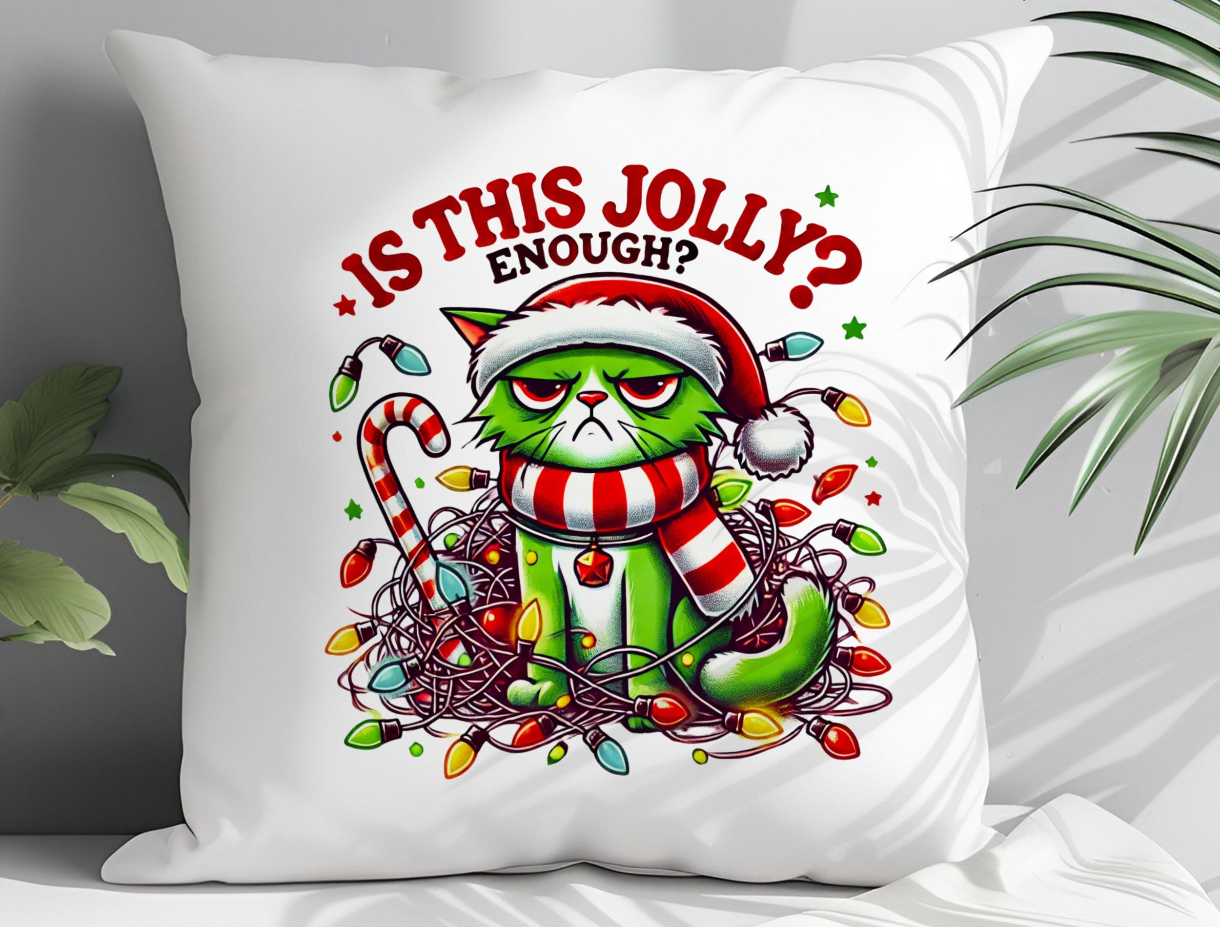 Is This Jolly Enough Png, Grumpy Cat Christmas Png, Funny Holiday Cat ...