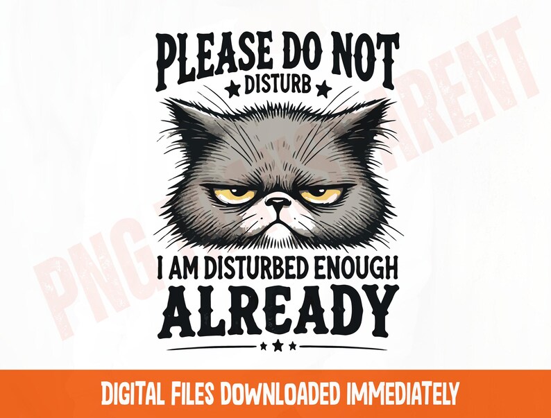 Funny Cat Png, Disturbed Cat Illustration, Humor Cat Meme, Cute Cat Png ...