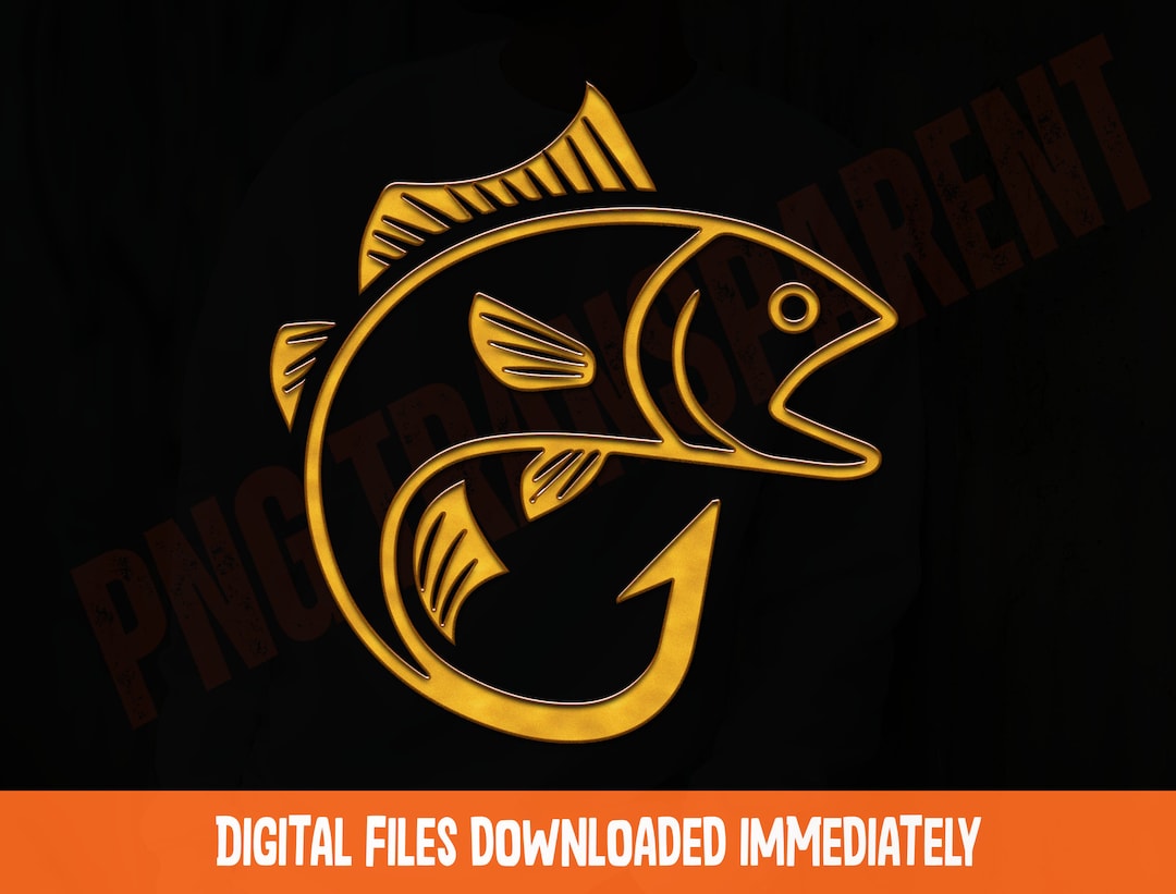 Fishing Hook Fish SVG: Fisherman Design Clipart (digital Download) - Etsy