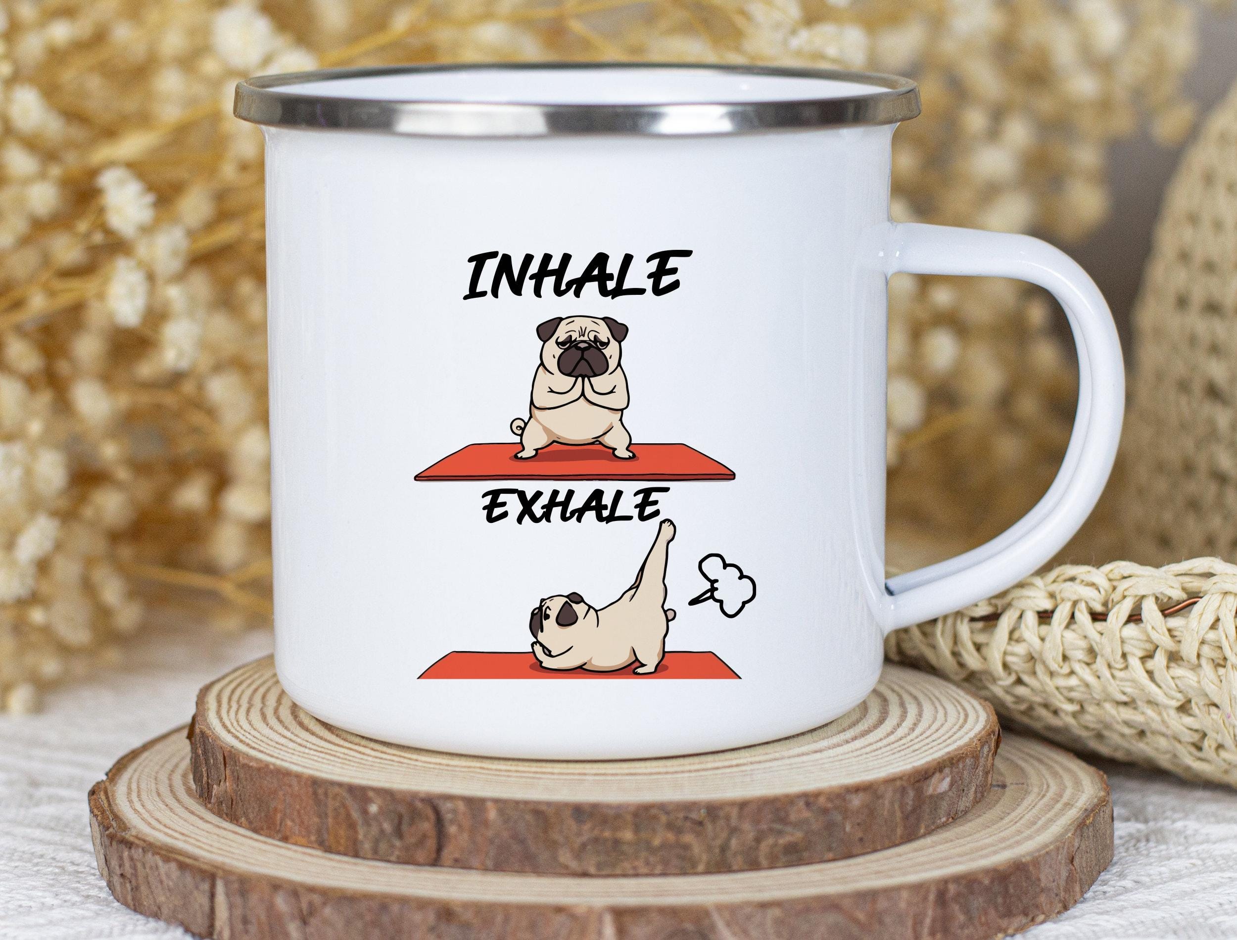 Funny Pug Yoga PNG: Inhale Exhale Dog Design (digital Download) - Etsy