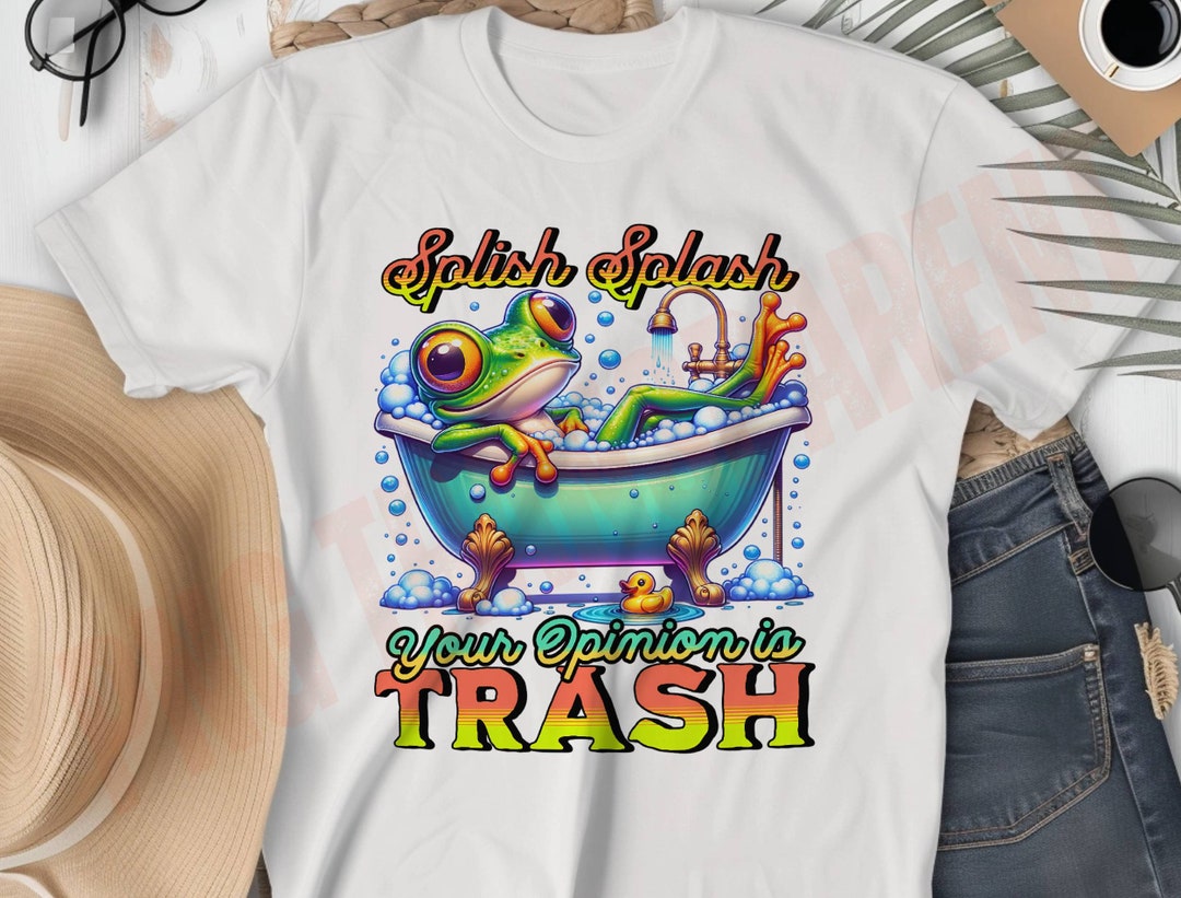 Funny Frog in Tub PNG: Sarcastic Adult Humor Sublimation (digital ...