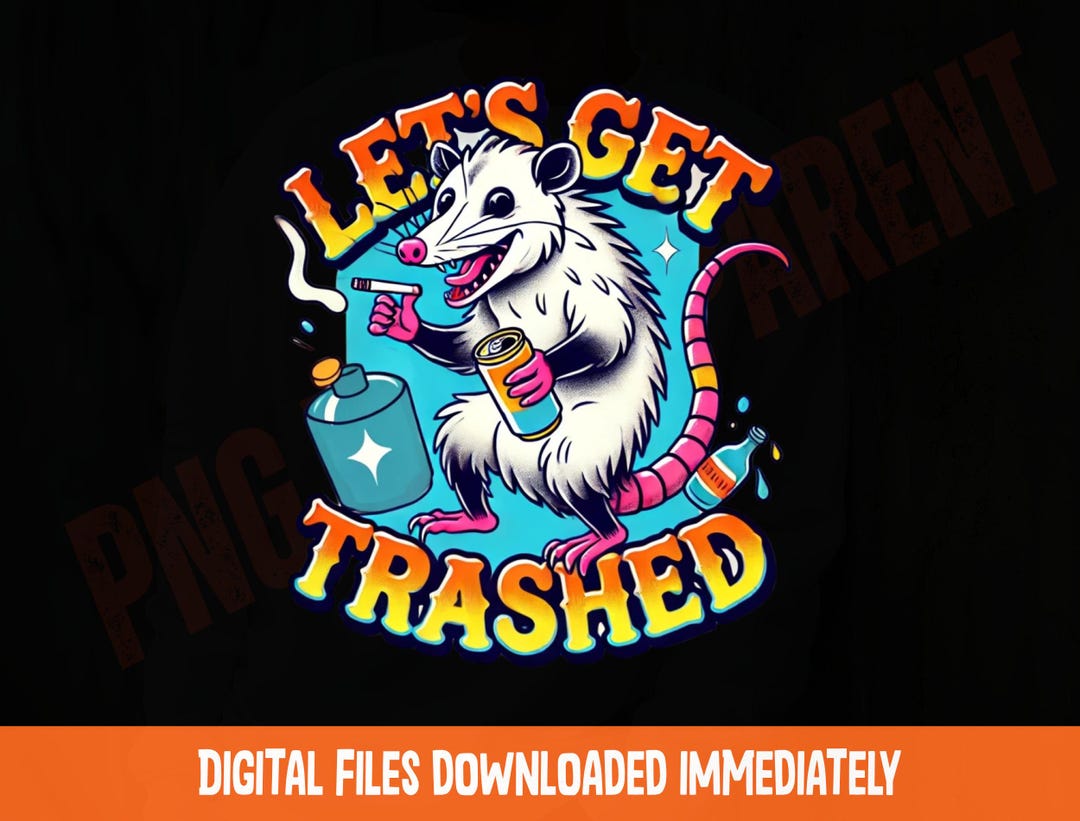 Funny Opossum Png, Humorous Party Png, Cute Opossum Graphic, Funny ...