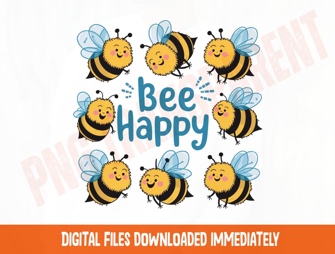 Bee Happy Png, Cute Bumblebee Png, Funny Bee Cartoon Png, Bee Lover ...