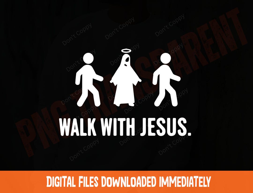 Walk With Jesus PNG, Christian Crosswalk Sign, Faith Clipart Design ...