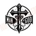 Man of God Sword Cross Design: Christian Warrior Graphic (PNG) - Etsy
